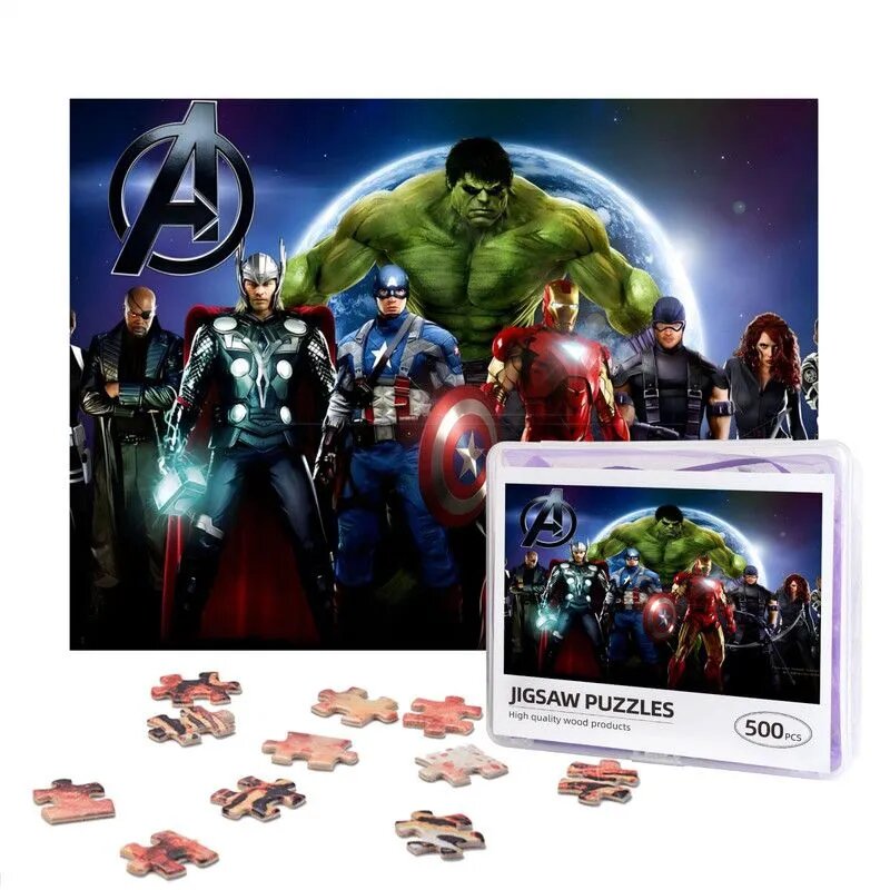 Avengers Деревянный пазл Марвел Мстители Marvel 500 деталей 52x38 см