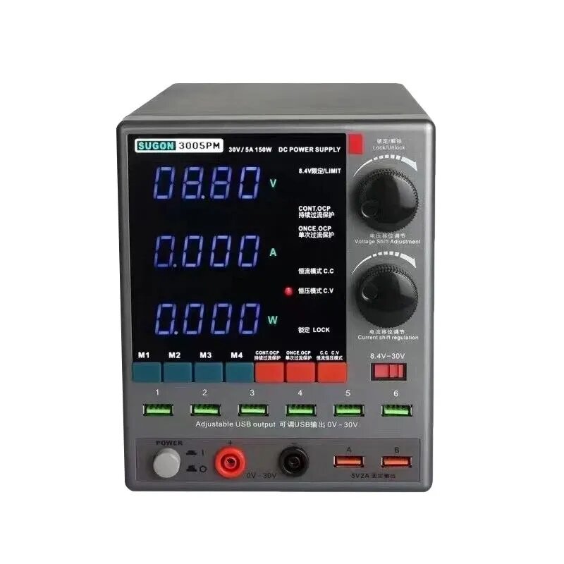 Уникальный лабораторный блок питания SUGON 3005PM, 30V/5A, 150W, для всей техники