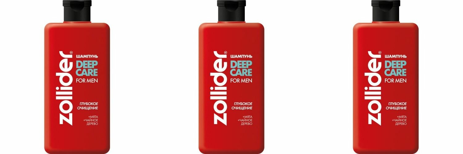 Zollider Шампунь Loss Control for men укрепление и восстановление волос, 370 мл, 3 шт
