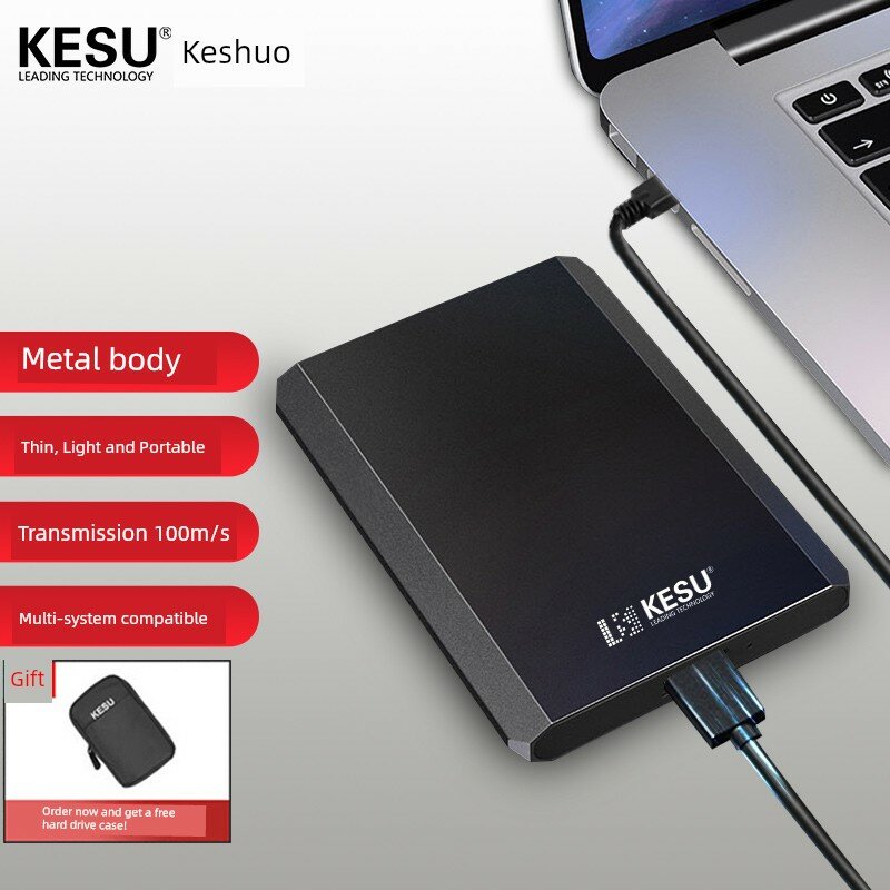 Внешний HDD Keshuo K208 320GB USB 3.0 черный с сумкой
