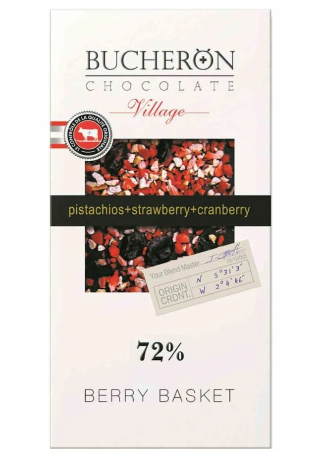 BUCHERON Шоколад горький С розмарином и розовым перцем, 100 г