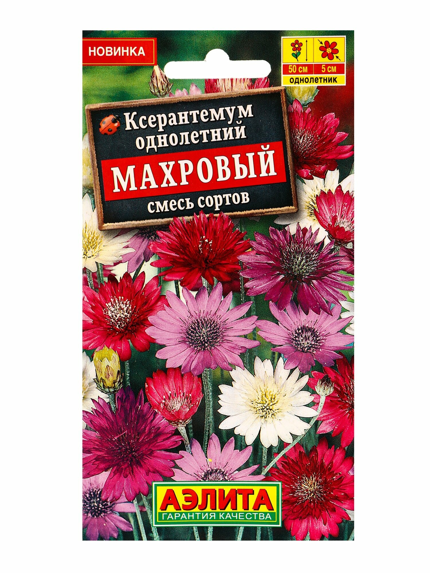 Семена цветов Ксерантемум однолетний «Махровый» смесь, 0.1 г