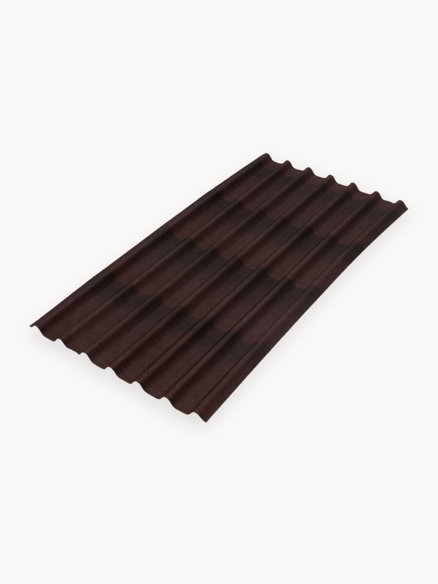 Черепица Ондулин 1,95х0,96м коричневый цвет - 20 листов, 37,44м2/упаковка