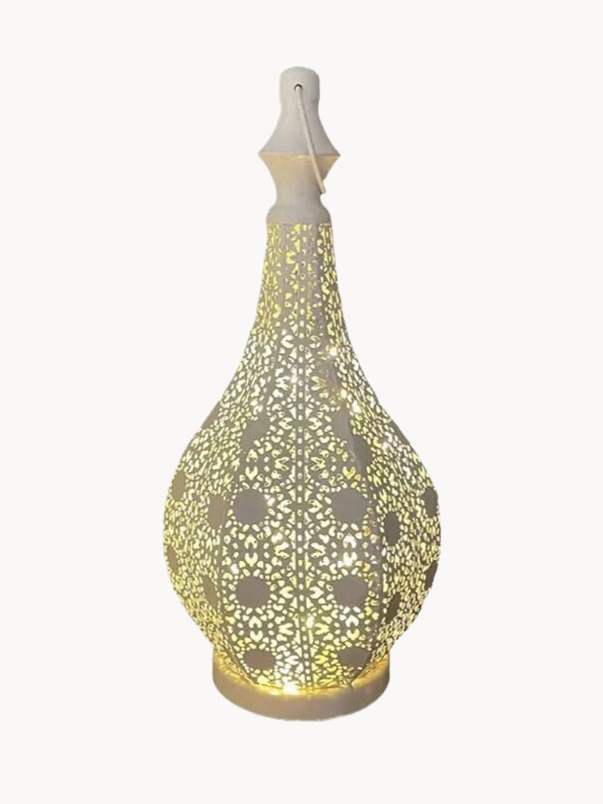 Металлическая настольная в марокканском стиле, беспроводная лампа на батарейках с гирляндой для рождественского дома