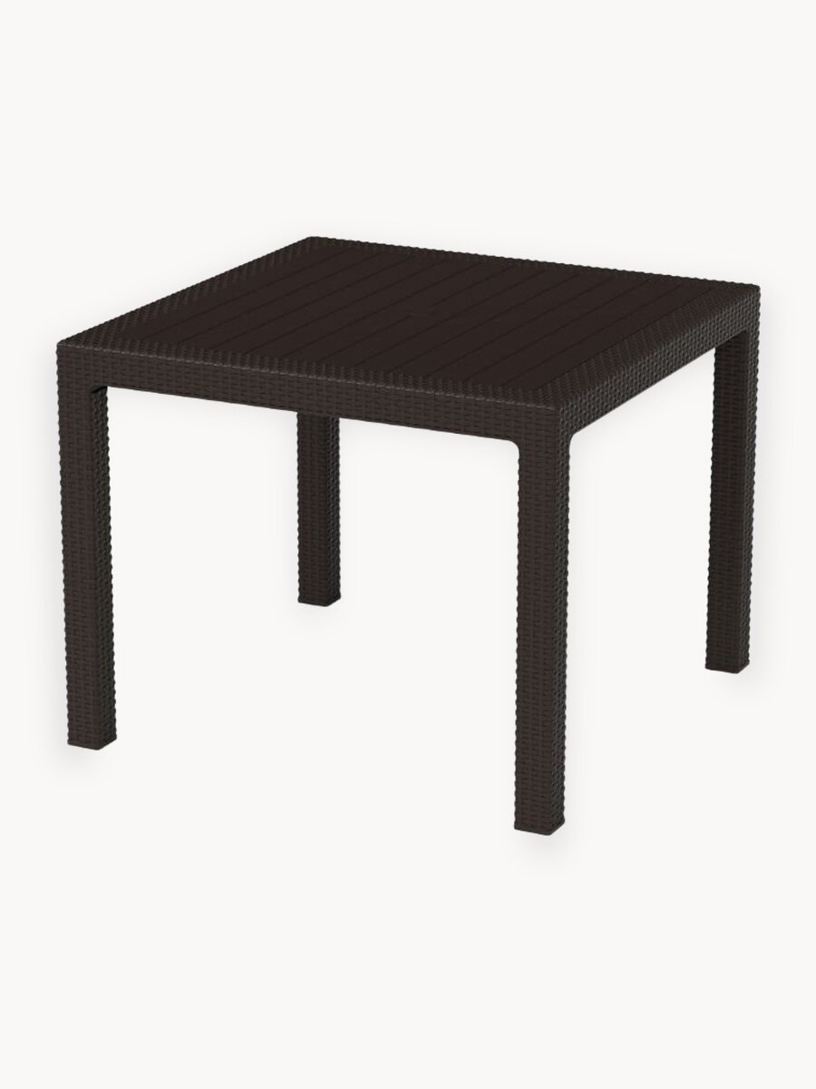 Садовый стол Ротанг-плюс, 94х94х74 см, мокко М8842