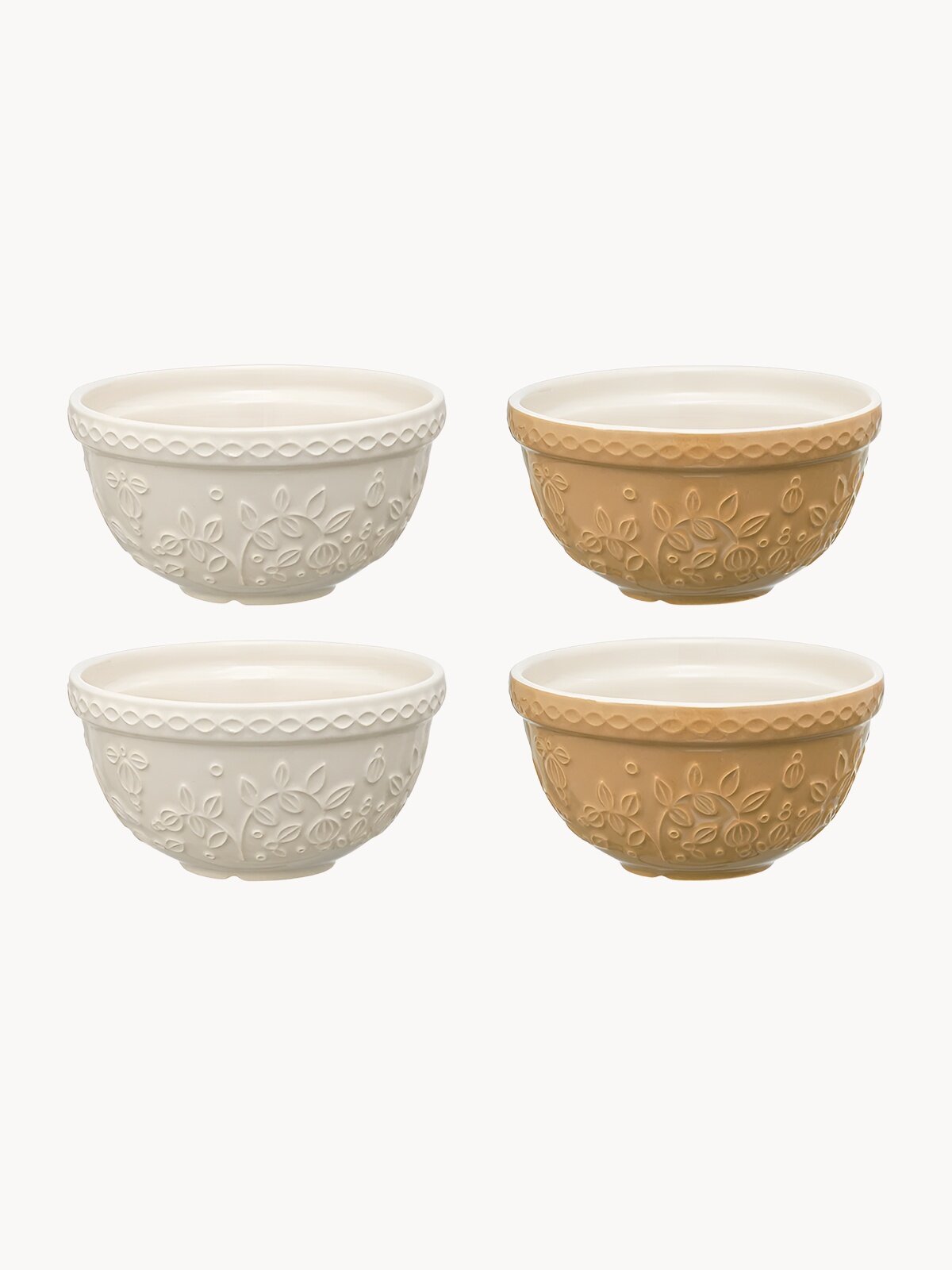 Набор из 4 пиал Tkano с рельефным узором Ягоды Тайги Russian North, 130мл