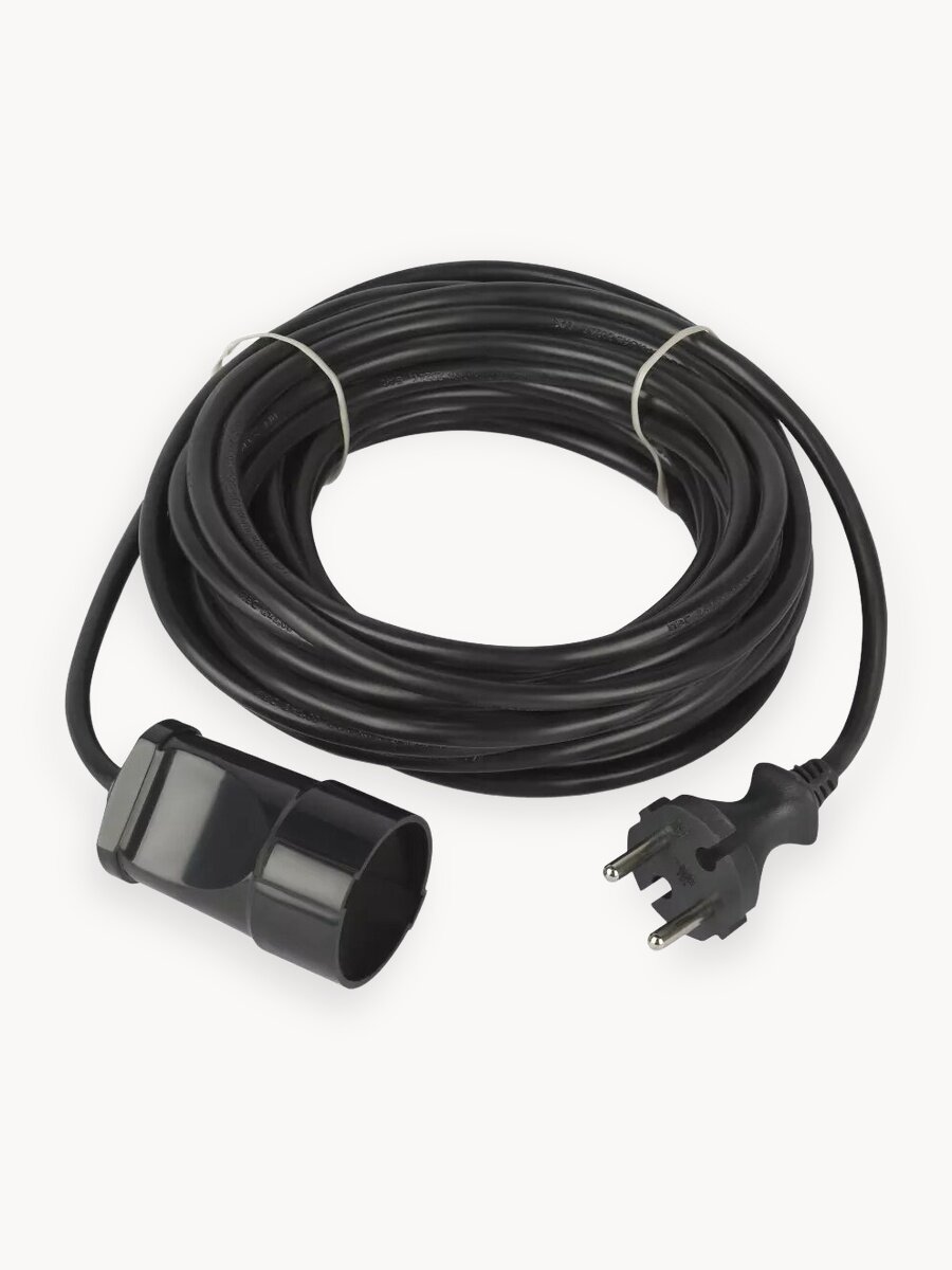 Удлинитель силовой Intro 10м в бухте электрический сетевой без заземления 1 розетка ПВС 2х1мм2