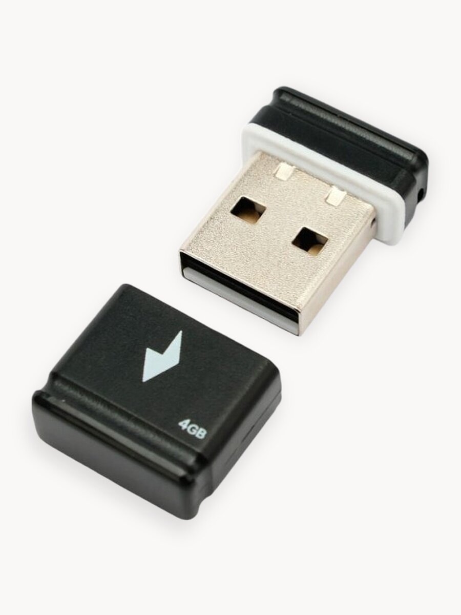 Флеш мини накопитель USB 2.0 Gembird , 4Гб, черный (GFL-2.0-4mini)