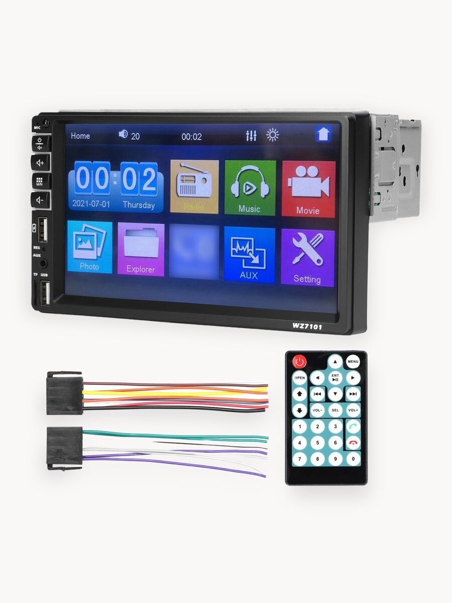 Однодиновый автомобильный стерео 7-дюймовый ЖК-монитор с сенсорным экраном, Super Tools