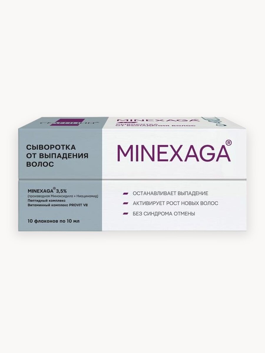 Сыворотка Селенцин "Minexaga", для роста и против выпадения волос, 10 шт, 10мл