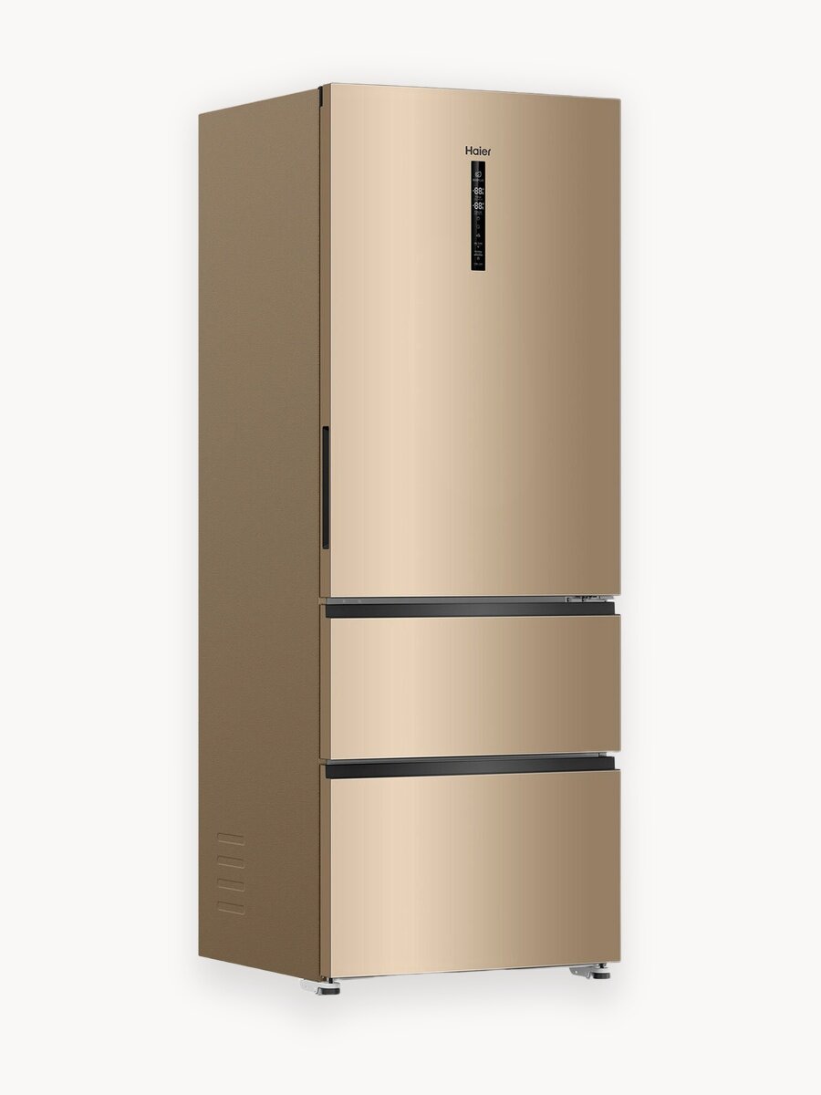 Многокамерный холодильник Haier A4F742CGGU1, золотистый, инверторный + Пылесос HAIER HVC-500