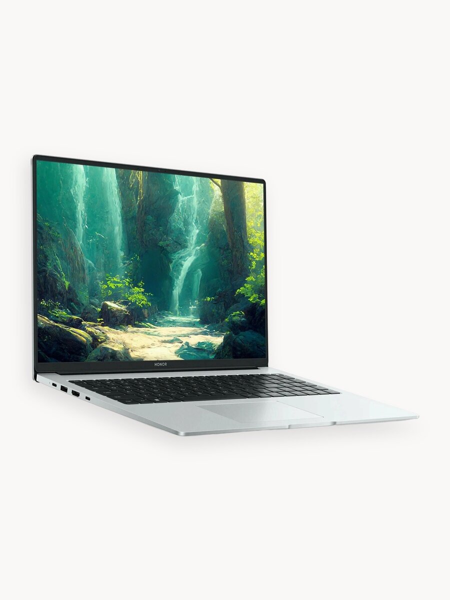 16" Ноутбук Honor MagicBook X16 Plus, BRI-7211, 2560x1600 IPS 120Гц, AMD Ryzen 7 8845HS (3.8 ГГц), RAM 32 ГБ LPDDR5х, SSD 1024 ГБ, AMD Radeon 780M, Windows 11 Pro + MS Office Pro, Серебристый, Русская раскладка