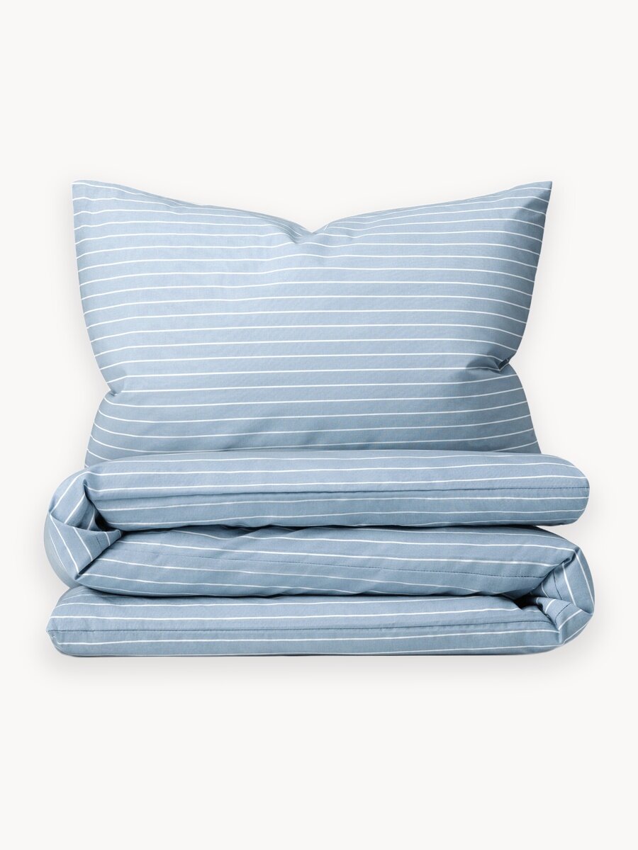 Комплект постельного белья с простынёй Pragma Renla 2-х спальный, нежный голубой