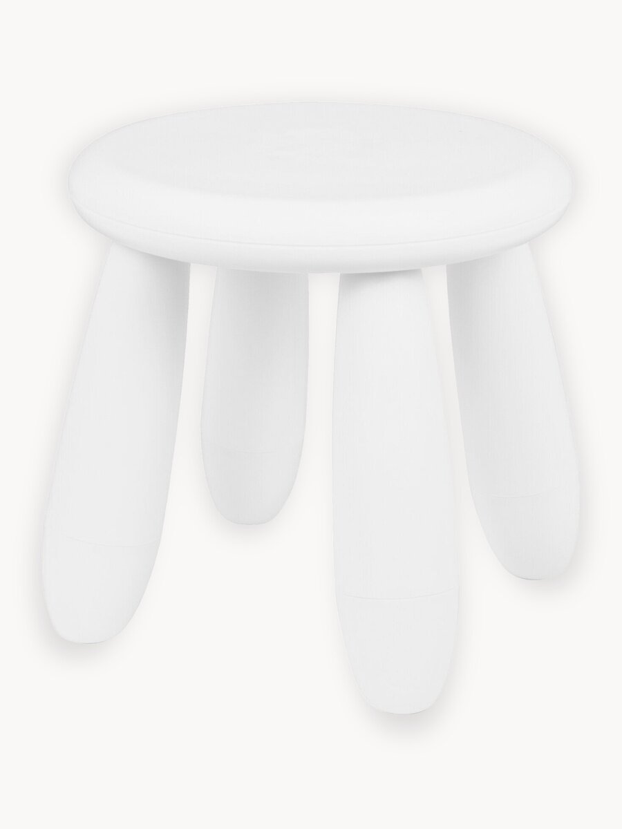 Табурет детский Мамонт, стульчик детский, подставка для ног, белый