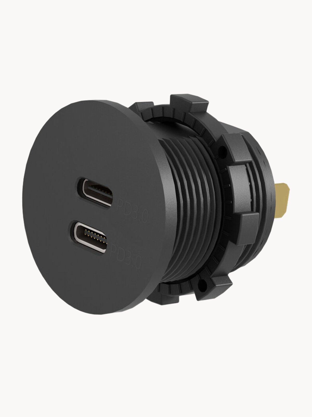 Встраиваемая розетка Type-C BGT с двумя гнездами и возможностью крепления