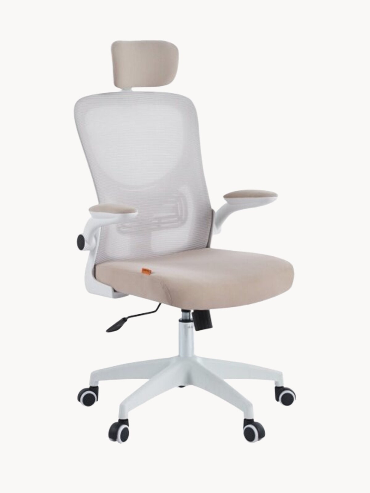 Кресло офисное Chairman CH633 белый пластик, бежевый