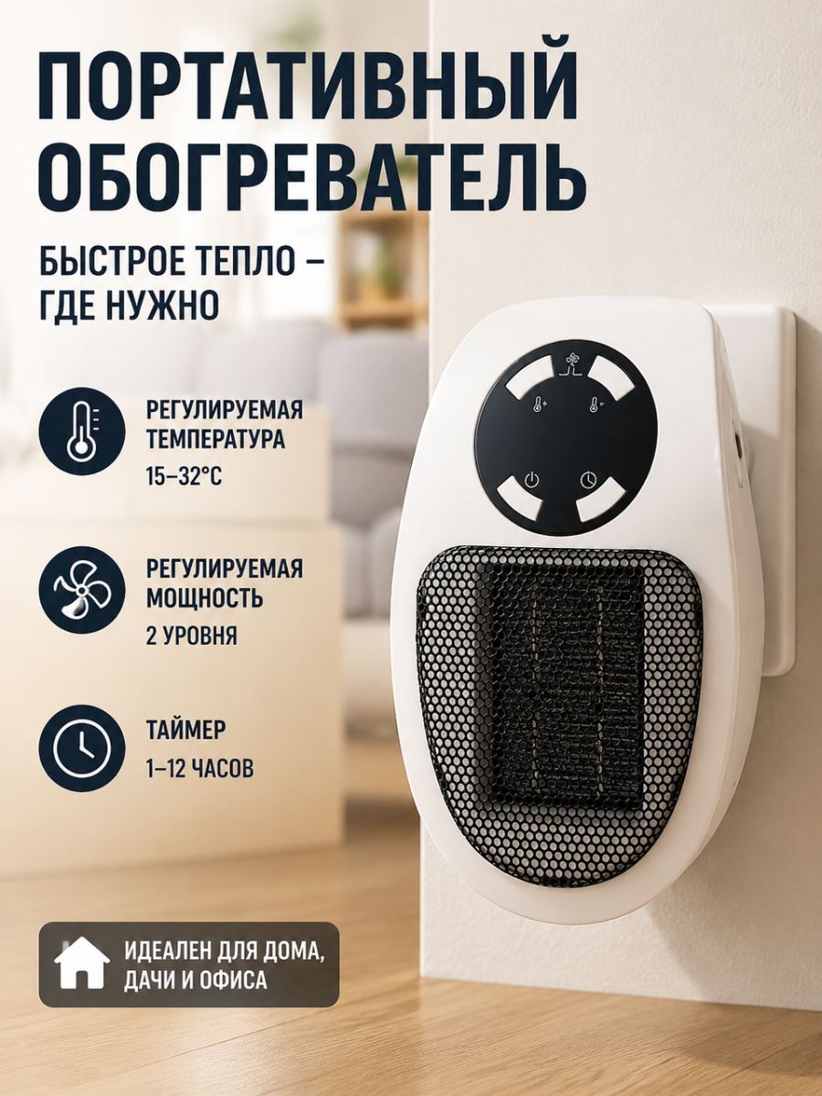 Портативный обогреватель Portable Heater, мини обогреватель настенный