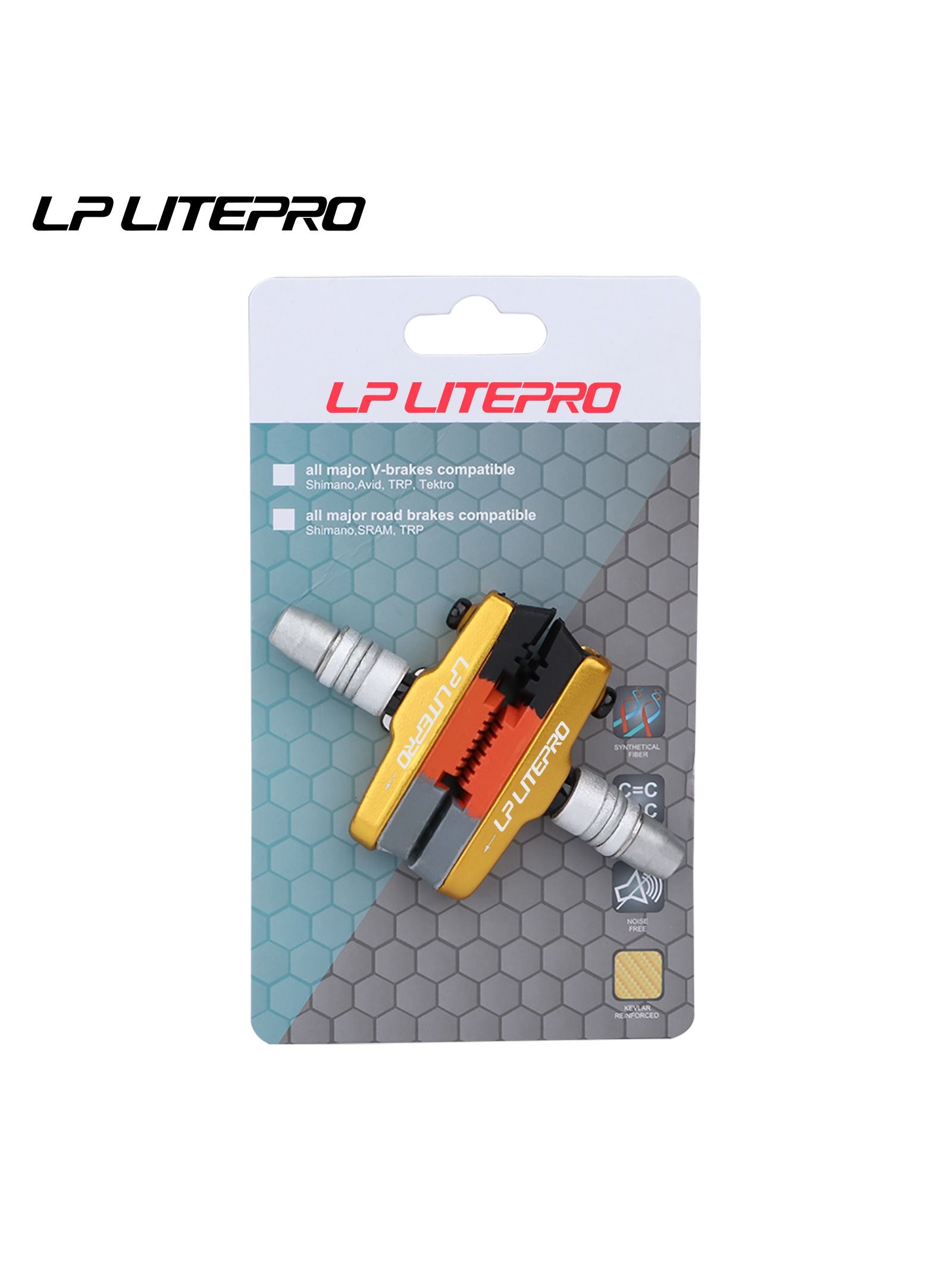 LP litepro колодки тормозные для велосипеда v-brake, Подходит для складных, велосипедов с диагональю 14/16/20 дюймов