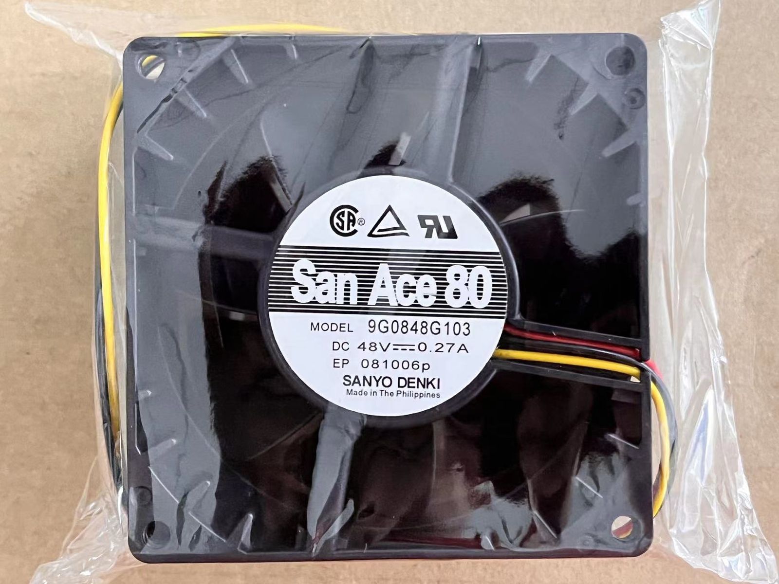 SAN ACE 80 9G0848G103 48V 0.27A Вентилятор охлаждения 80X80X38MM-