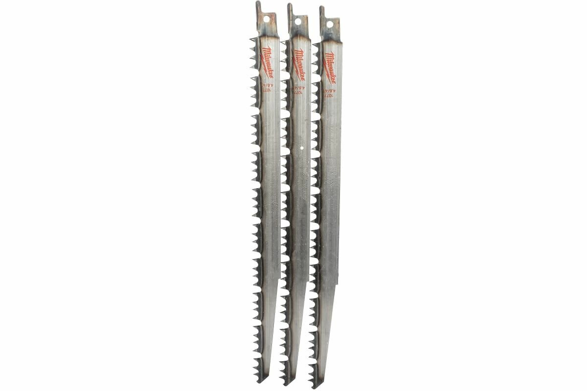 Полотно для сабельной пилы Milwaukee 48001077, для дерева, металл, 240x5.5мм/6мм, 3шт.