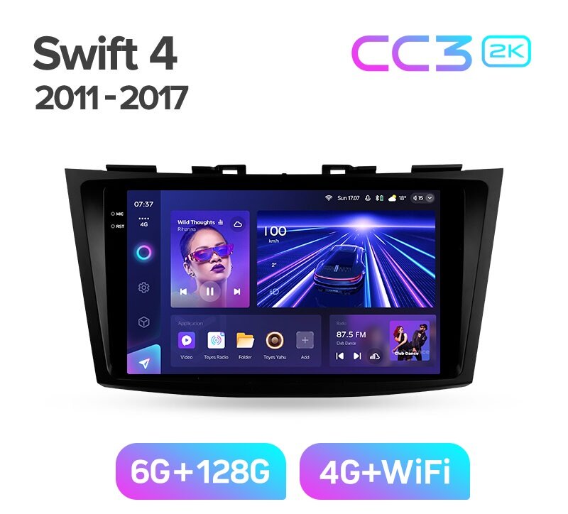 Магнитола TEYES SUZUKI SWIFT 2011-2017 г. CC3 2K 6/128ГБ
