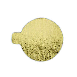 Подложка картонная 0,8мм круглая золото d-9см с ручкой уп/10шт