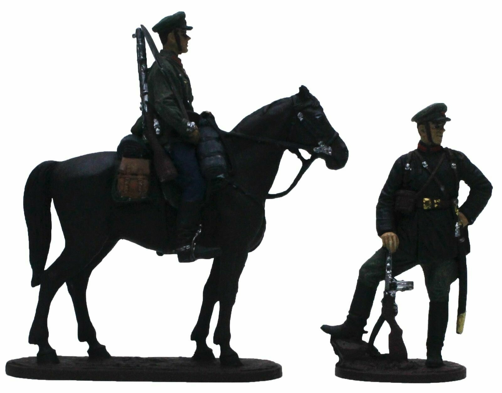 "Вторая мировая война, Красная Армия Кавалеристы" №1ЕК (2 э) набор оловянных солдатиков сувенирный покрас в картонной коробке