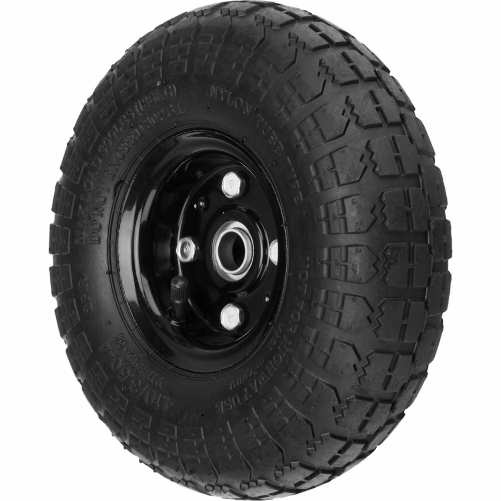 Колесо пневматическое 4,10/3,50–4; 260 мм PALISAD 68970, плавный ход тележки