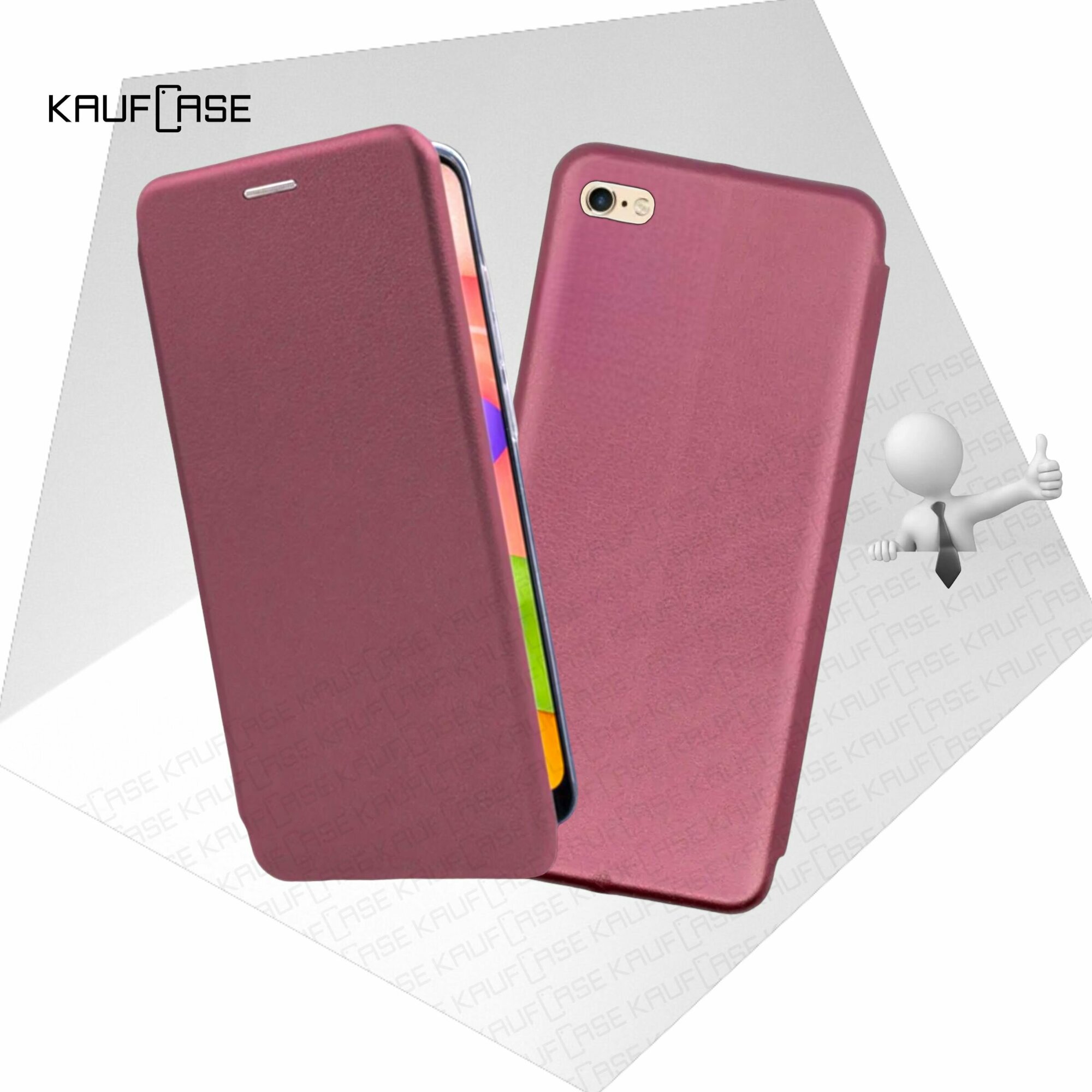Чехол книжка KaufCase для телефона Apple iPhone 6 /6S (4.7"), бордовый. Трансфомер