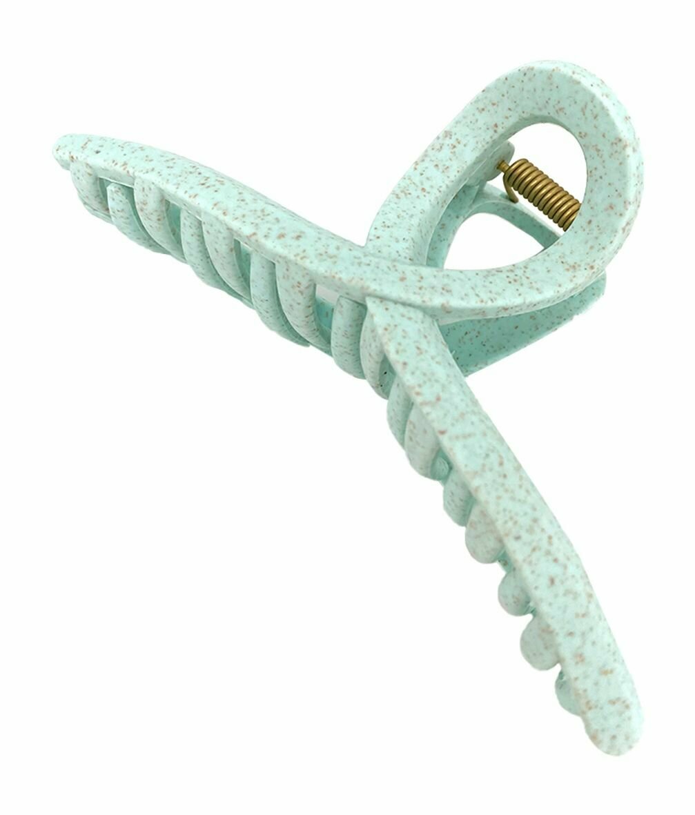 SOLOMEYA ПРОФ Крабик для волос из натуральной пшеницы в форме бабочки, Мятный