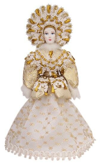 Фарфоровая кукла Русская Снегурочка в кокошнике 29 см авторская работа