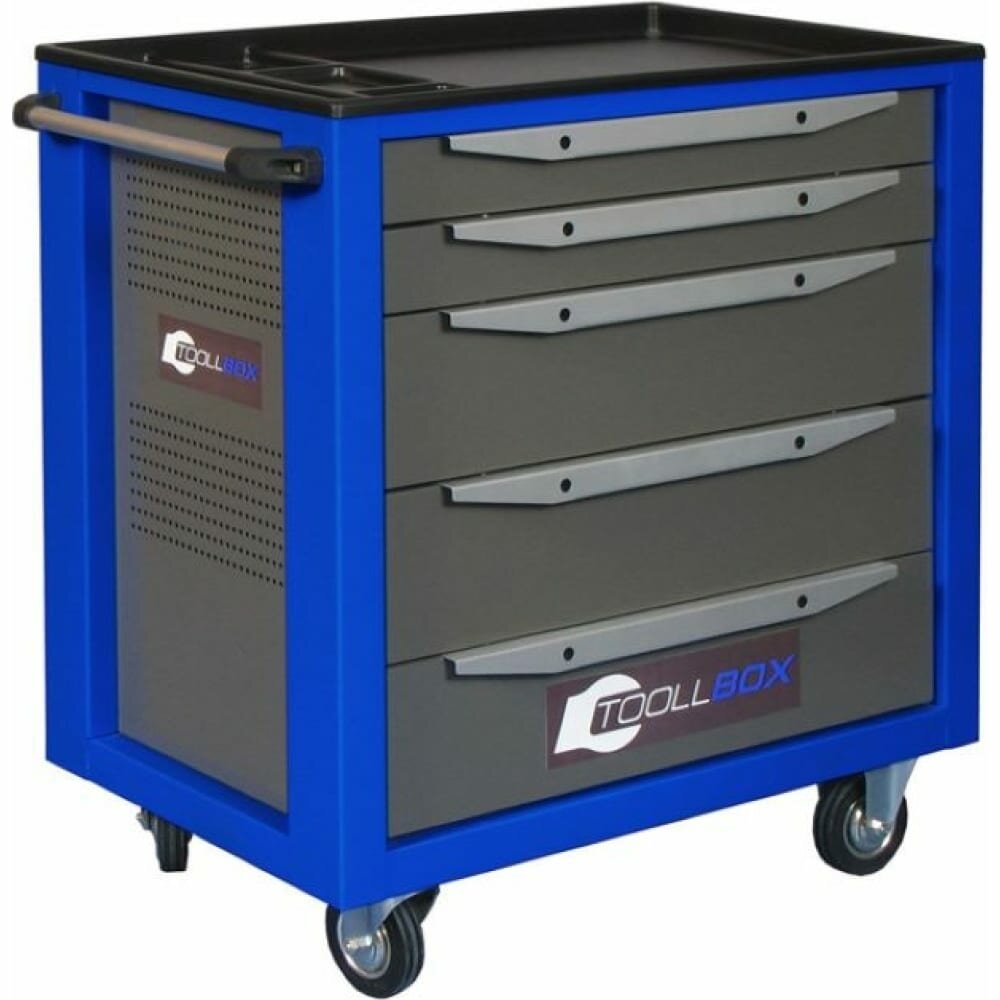 Инструментальная тележка Toollbox с центральным замком серии standart TBS-5 RAL 5005