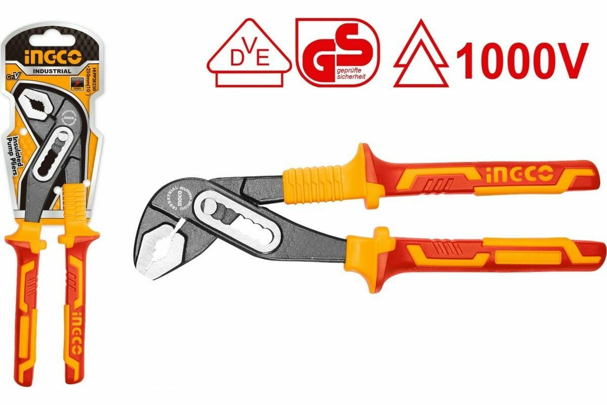 Клещи переставные диэлектрические 250 мм INGCO HIPP28250 INDUSTRIAL