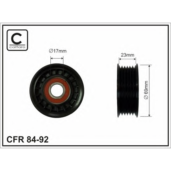 CAFFARO 84-92 (1127103 / 1306666 / 1371224) ролик натяж-ля ремня