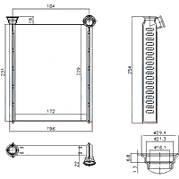 NISSENS 72987 (72987_NS) радиатор отопителя