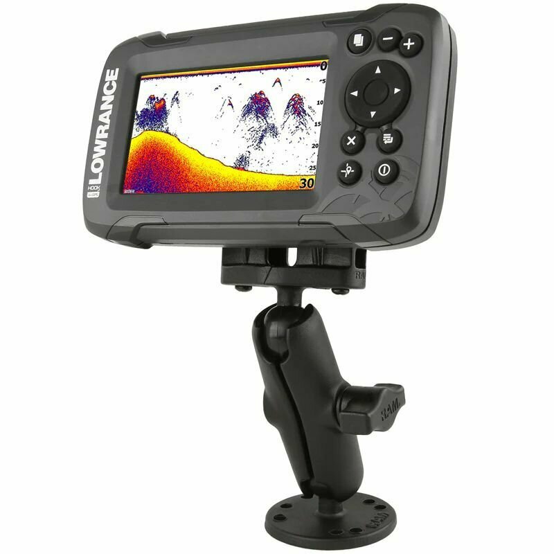 RAM-B-101-LO12 крепление RAM для LOWRANCE Hook серий, муфта средняя 95 мм, шары 25 мм (1")