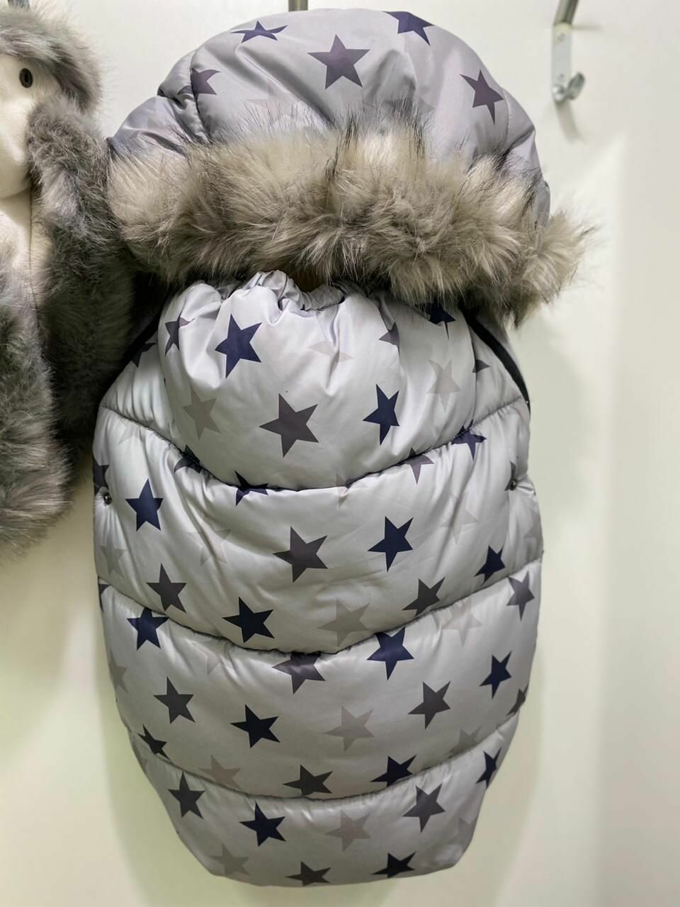 Конверт в коляску Luxbay, тёплый зимний с муфтой