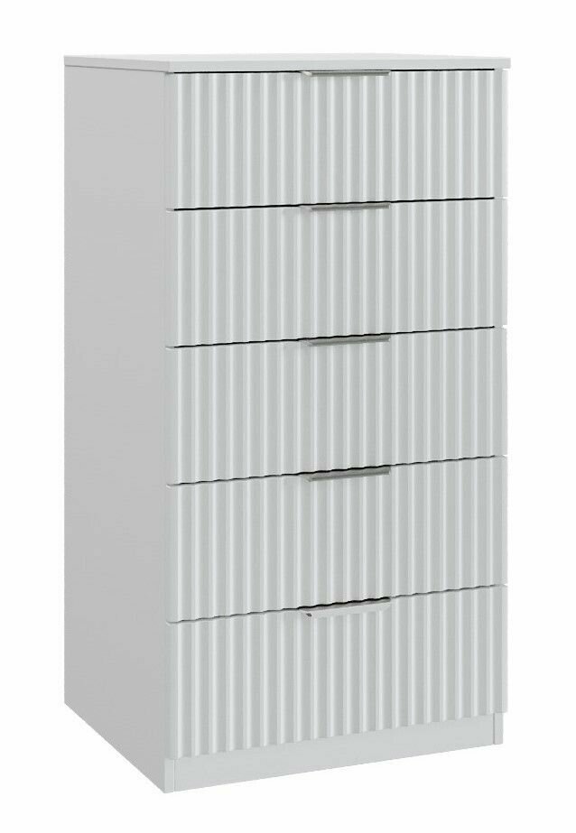 Комод с ящиками Владимирская мебельная фабрика "Адалин", ЛДСП, МДФ, белый, 5 ящиков