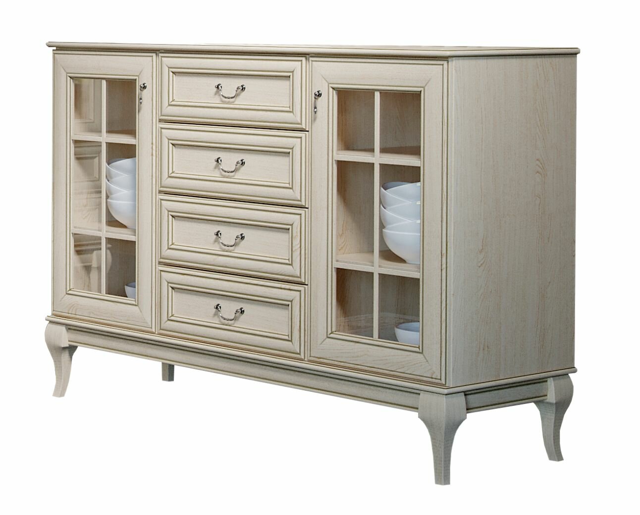 Комод Арлин, Владимирская мебельная фабрика, дуб седан, 133х47х95 см