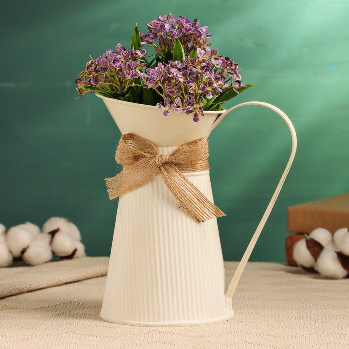 Кашпо "Кувшин Гленн" белый, 12х12х20см, 9943857