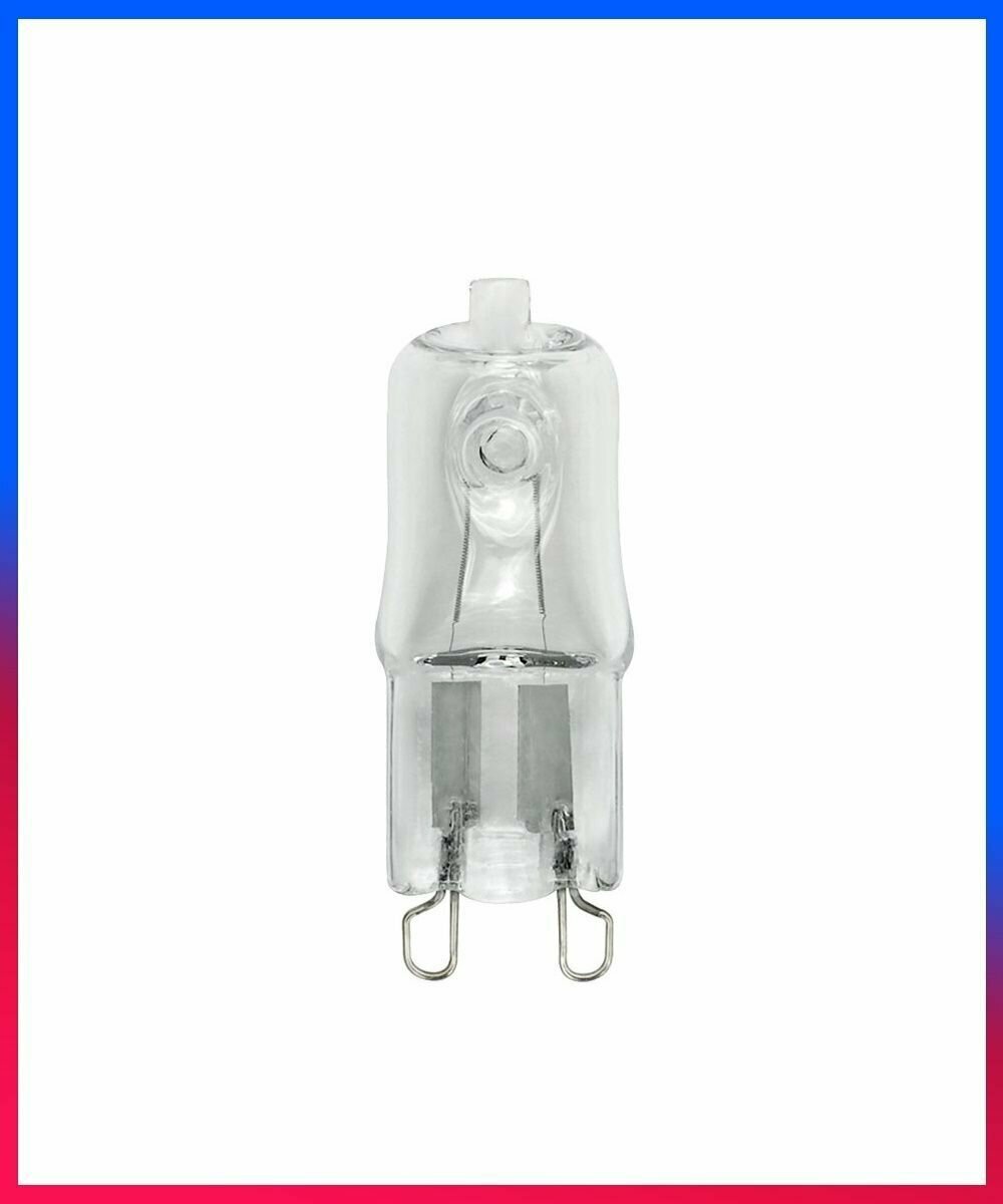 Лампа галогенная G9 Капсула 220v 40Вт 3000К D40х14мм Прозрачная колба 600Лм Установка только в перчатках!
