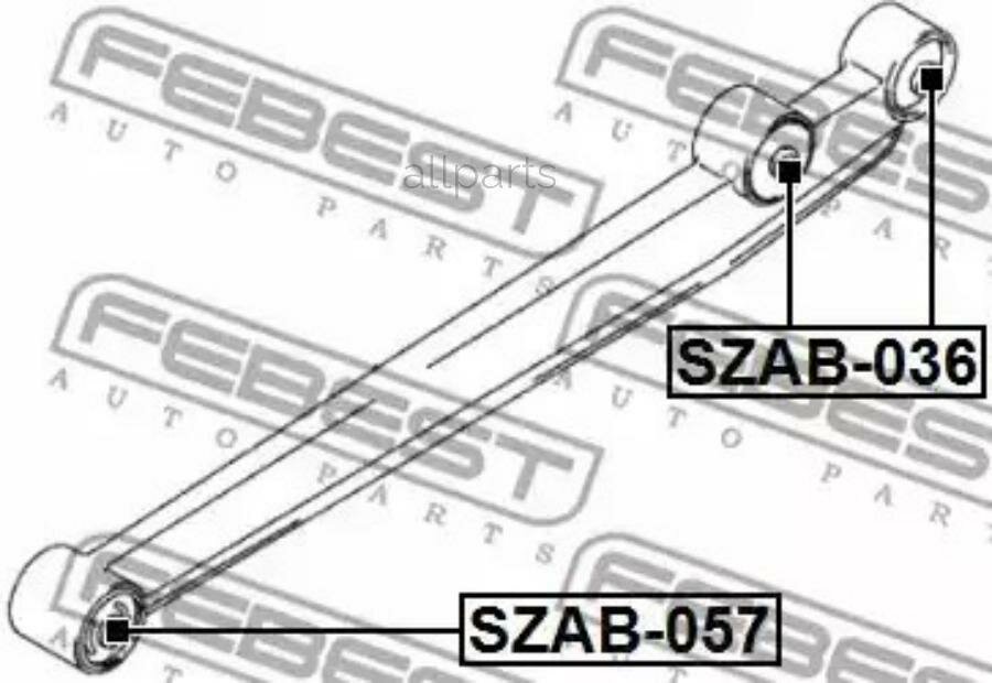 FEBEST SZAB-057 сайлентблок заднего продольного рычага SUZUKI IGNIS RG415-4