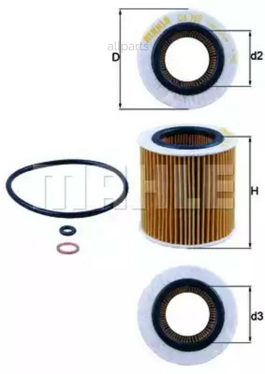 MAHLE OX387D ECO Фильтр масляный