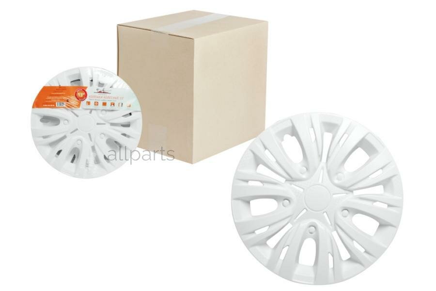 AIRLINE AWCC-15-03 Колпаки колесные 15 Лион , белый, карбон, компл. 2 шт.