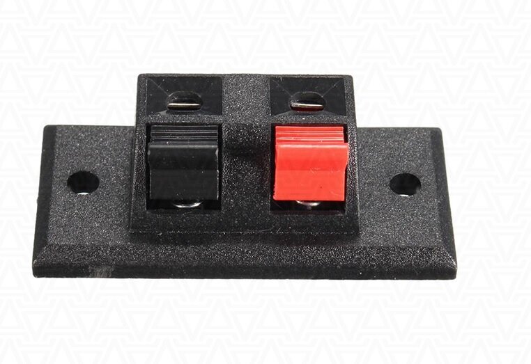 Разъем терминал аудио квадратный 45х21 мм для корпуса сабвуфера, колонки