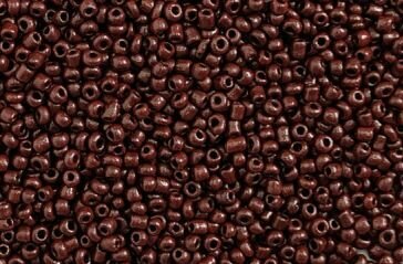 Бисер "ASMAR" размер №12, вес: 50 г, глубокий красно-коричневый глянцевый, непрозрачный