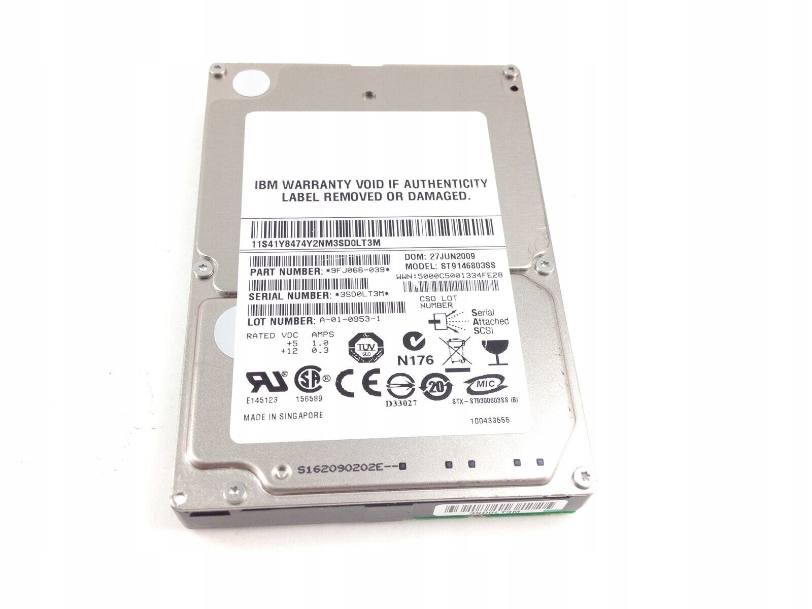 Жесткий диск Seagate SAS 146Gb 10K 2.5 9FJ066-165