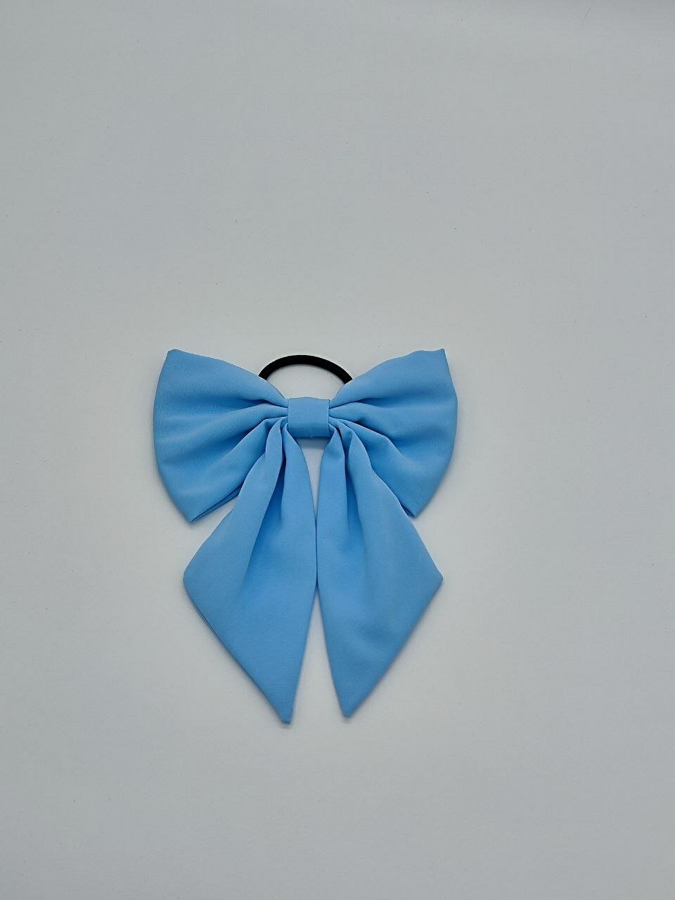 Бант резинка голубой