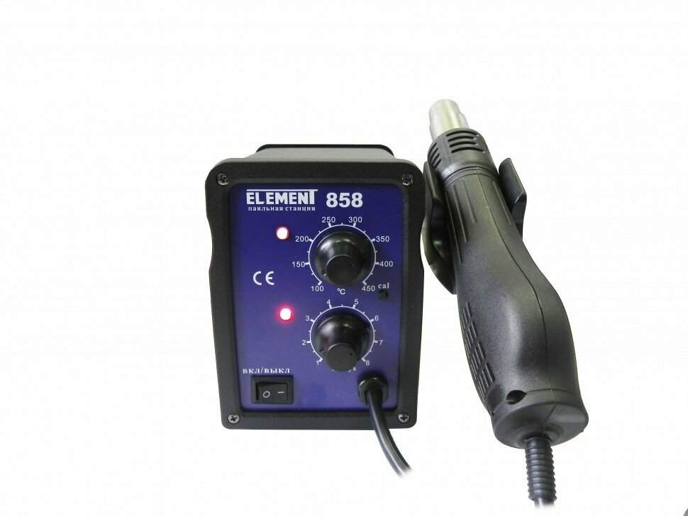 Паяльный фен ELEMENT 858. Аналоговый регулятор.