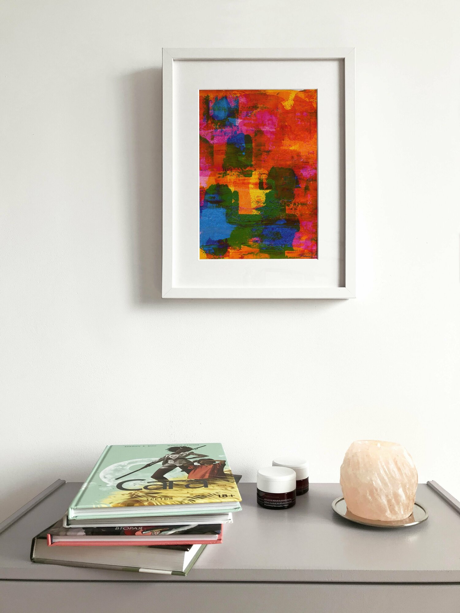 Авторская картина на бумаге «Охота за сокровищами», 30х21 см, акрил, бескислотная бумага, абстракция